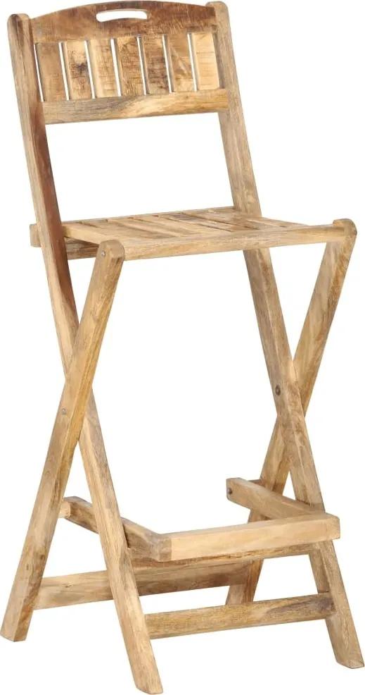 vidaXL Skládací zahradní barové židle 2 ks masivní mangovníkové dřevo [285908]