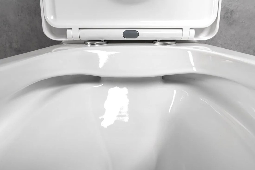 Bruckner Bruckner, DARIO RIMLESS WC kombi mísa s nádržkou, spodní/zadní odpad, bílá, 201.437.4
