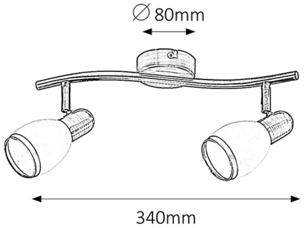 Rabalux 5971 - Bodové svítidlo ELITE 2xE14/40W
