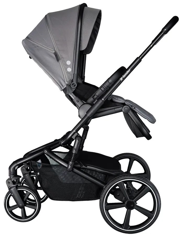 Kombinovaný kočárek s velkými koly 2 v 1 X-lander Cruiser 2.0 Cool Grey 2025
