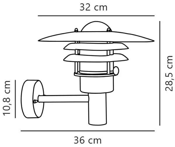 Nordlux - Venkovní nástěnné svítidlo LONSTRUP 1xE27/60W/230V IP44 stříbrná