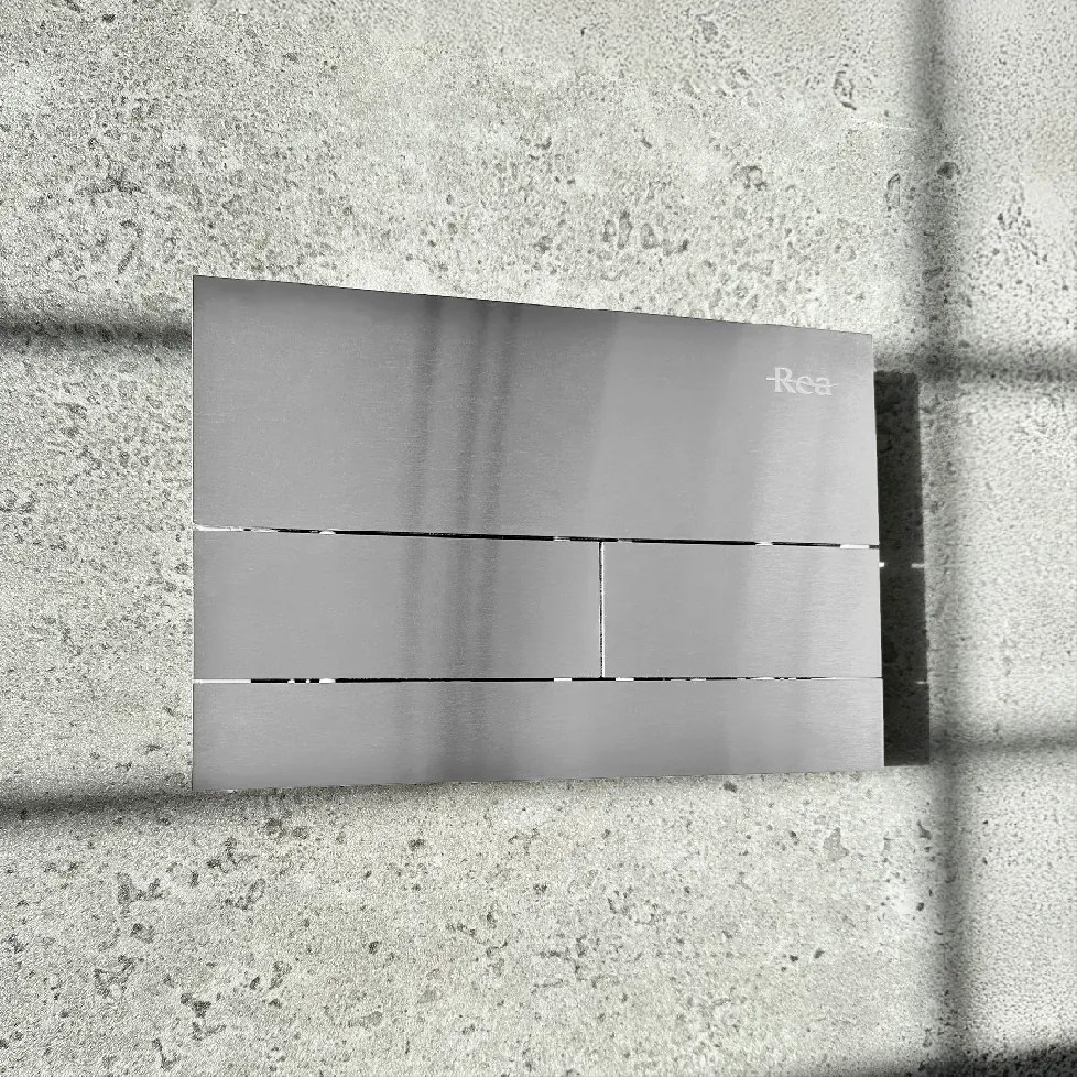 Rea Rea, Podomítkový WC systém K011A-Q + tlačítka T Brush Steel, KPL-E0057