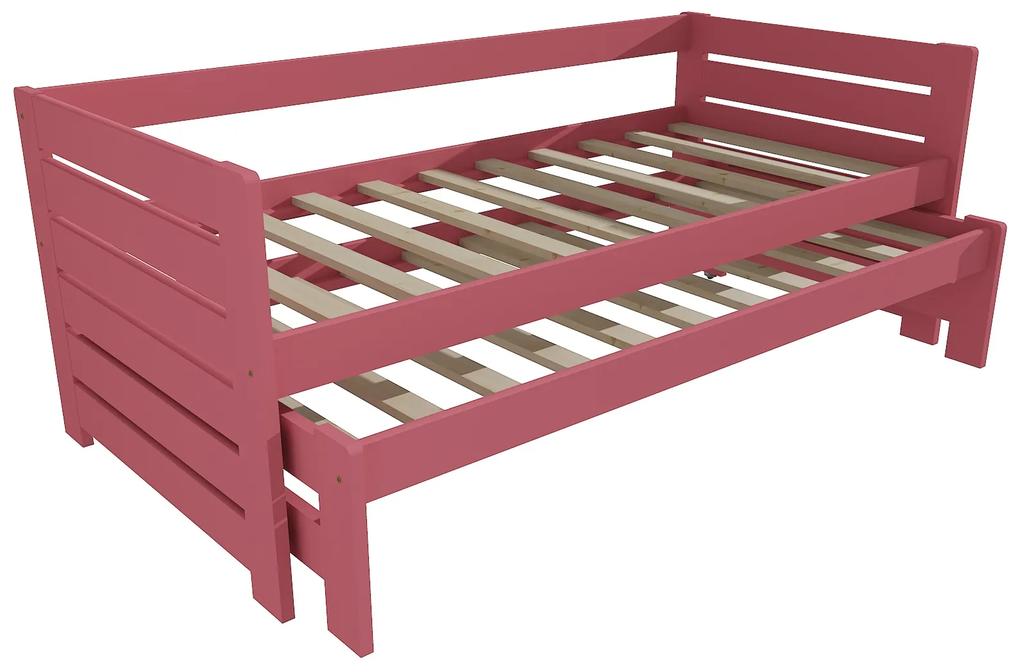 Vomaks Dětská postel s výsuvnou přistýlkou DPV 011 Rozměr: 80 x 180 cm, Barva: moření dub