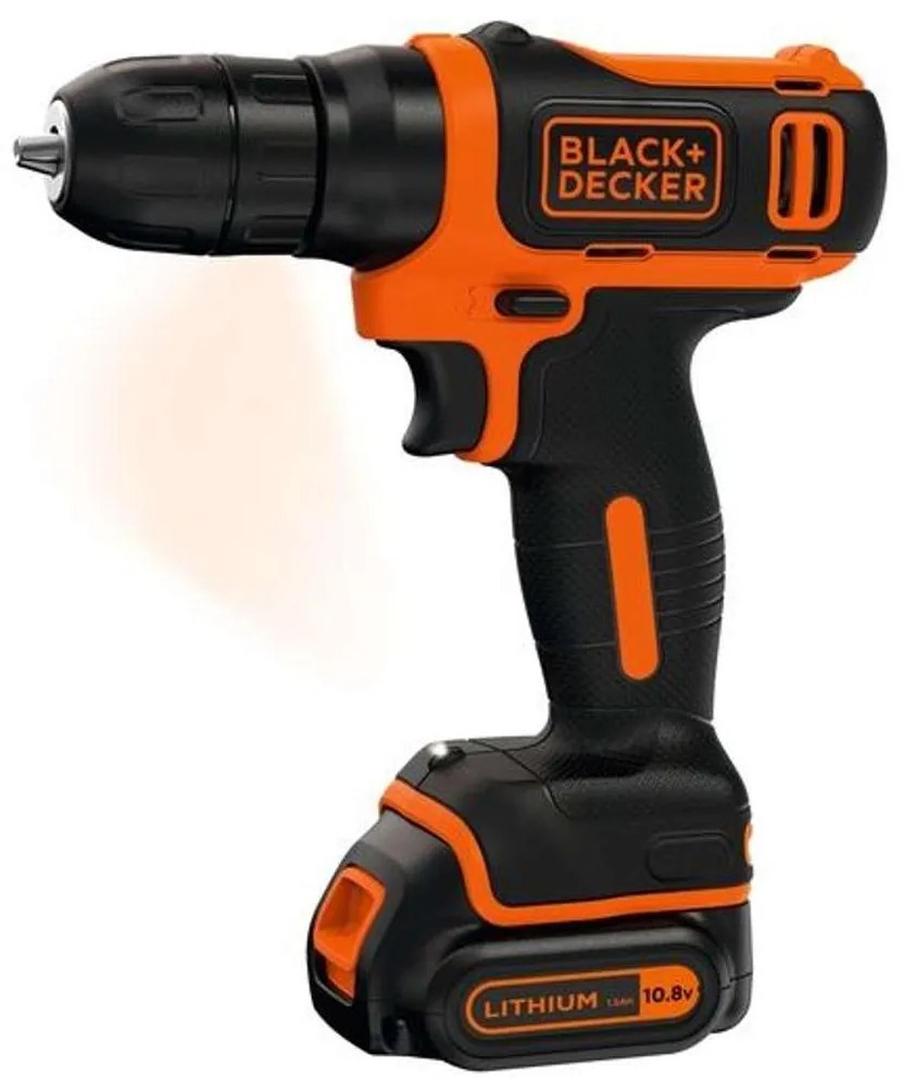 BLACK+DECKER - 10,8V AKU vrtací šroubovák, 1x aku 1,5 Ah Li-Ion, nabíječka BDCD12-QW