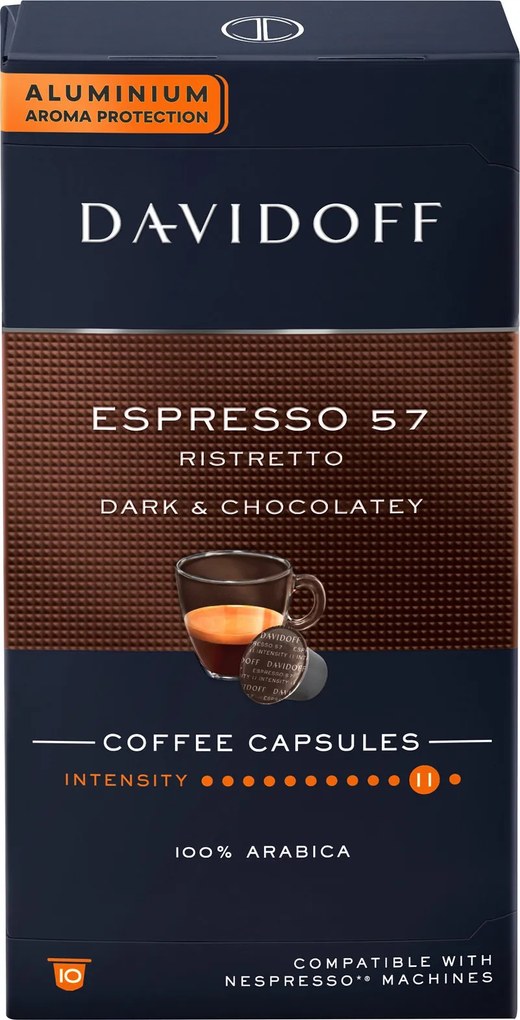 Tchibo - Davidoff Café Espresso 57 Ristretto – 10 kapslí - Intenzita: 11/12