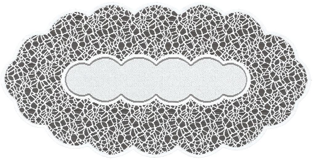 Žakárový ubrus - běhoun ERICK různé rozměry bílá MyBestHome Rozměr: 100x50 cm