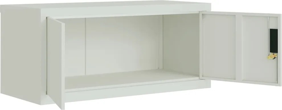 Kartotéka světle šedá 90 x 40 x 240 cm ocel 3188321