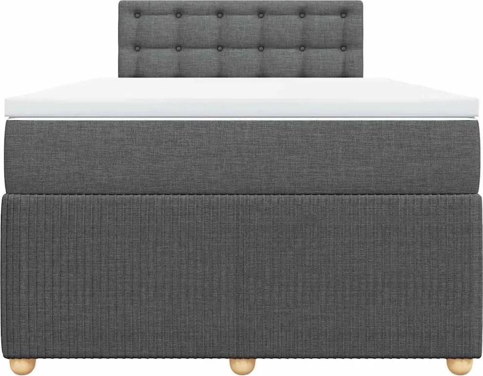 Box spring postel s matrací tmavě šedá 120x200 cm textil 3289738