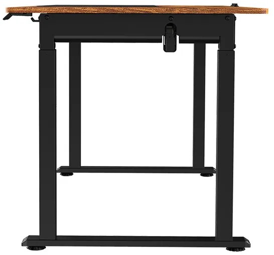 Lama Plus Elektricky výškově nastavitelný stůl UPLIFT — 160 cm, hnědá / černá