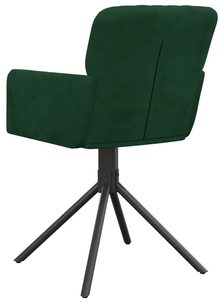 Otočné jídelní židle 2 ks tmavě zelené samet - Default Title