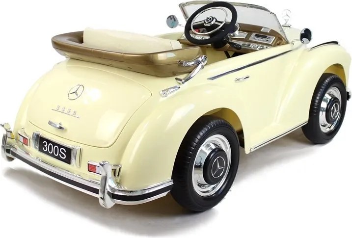 LEAN CARS Autíčko na baterii Mercedes 300S, béžové