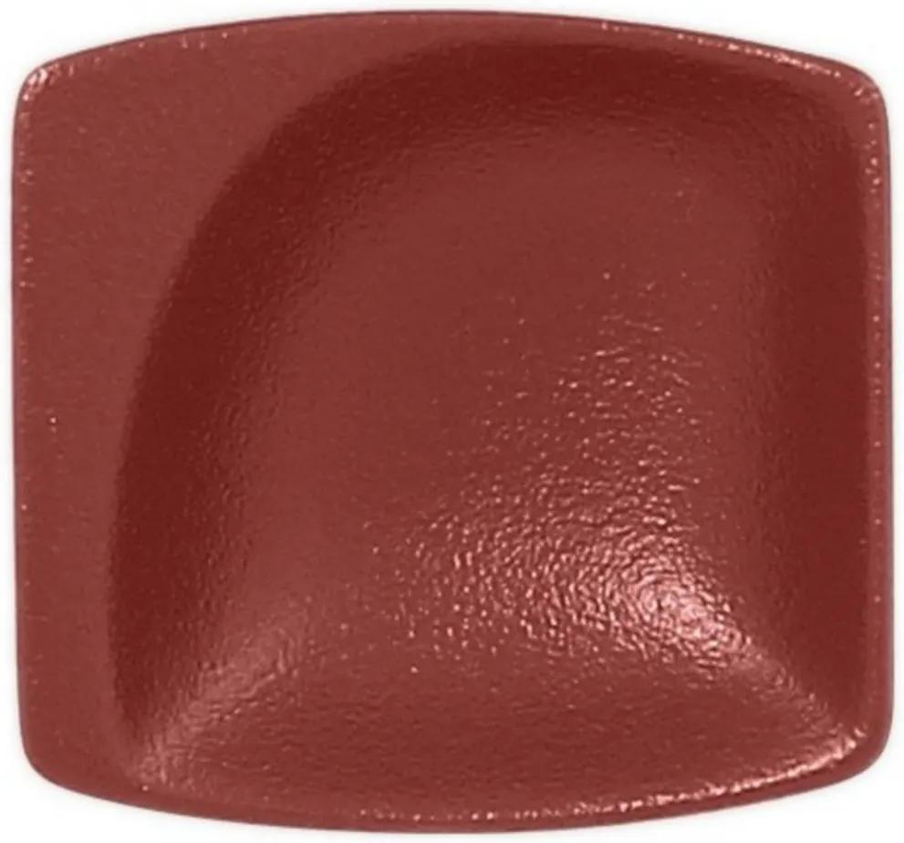 RAK, Miska porcelánová čtvercová 3,5cl, tmavě červená (NFMZMS08DR)