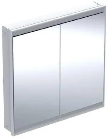 Geberit ONE - Zrcadlová skříňka s LED osvětlením, 900x900x150 mm, 2 dvířka, vestavná, bílá 505.803.00.2