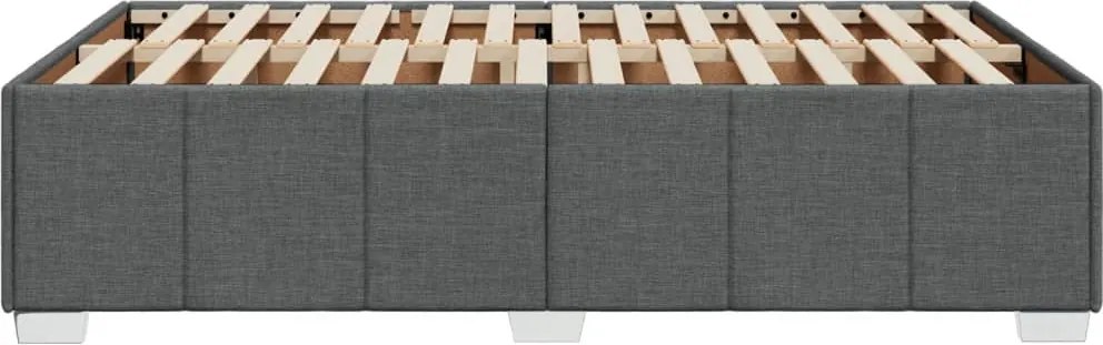 Rám postele bez matrací tmavě šedá 120x190 cm textil 3284819