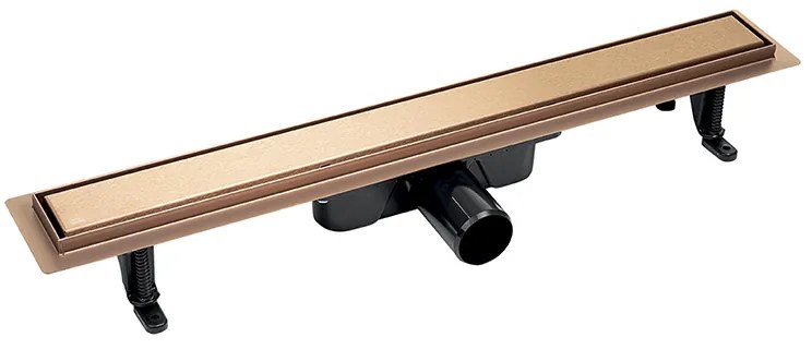 Laveo Basso, lineární odtok s mřížkou 50 cm, růžové zlato, LAV-COB_850D