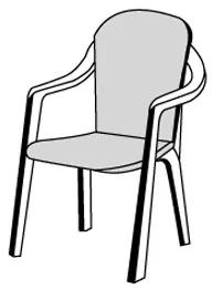 Doppler Polstr na židli D - 24 monoblok nízký