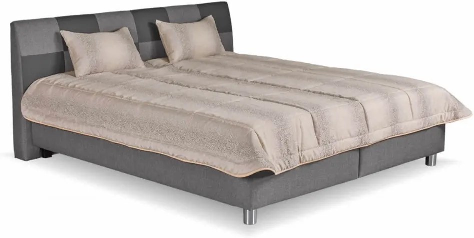Čalouněná postel s úložným prostorem Nice, 160x200, šedá BLANÁŘ