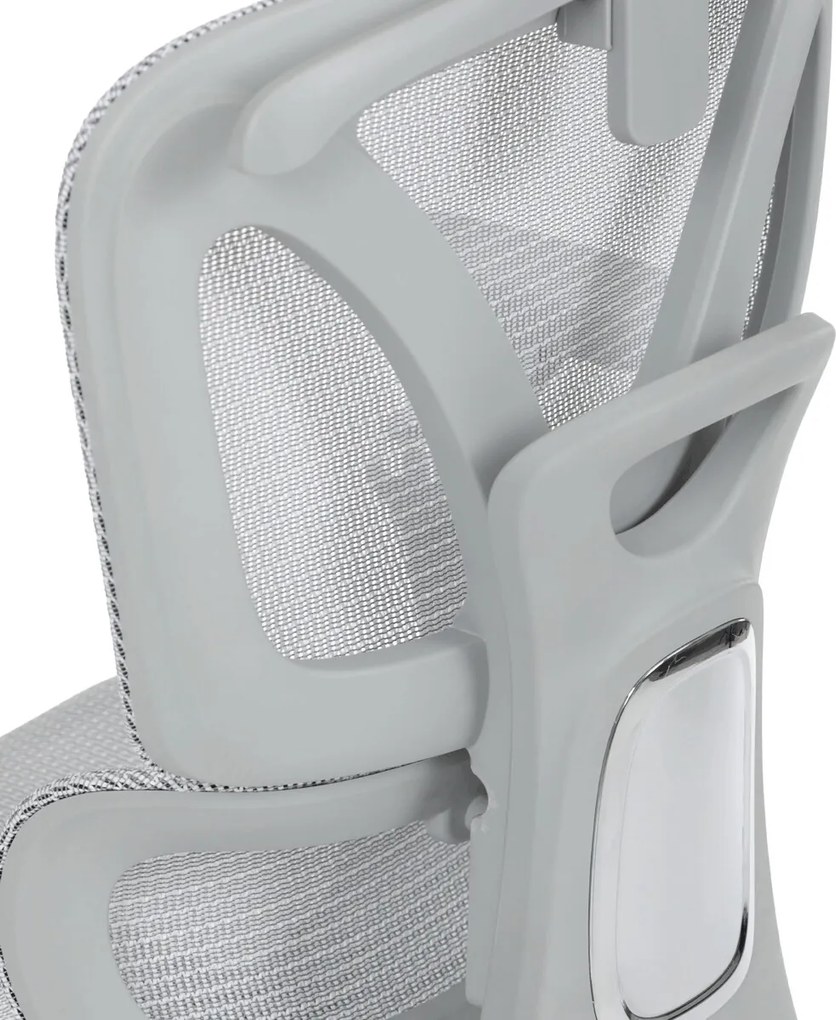 Ergonomická kancelářská židle FORCE - šedá síťovina