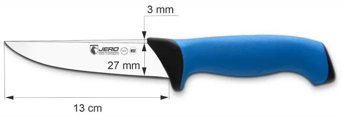 KOLIMAX Kuchyňský nůž JERO 13 cm/27 mm, rukojeť z modrého a černého elastomeru