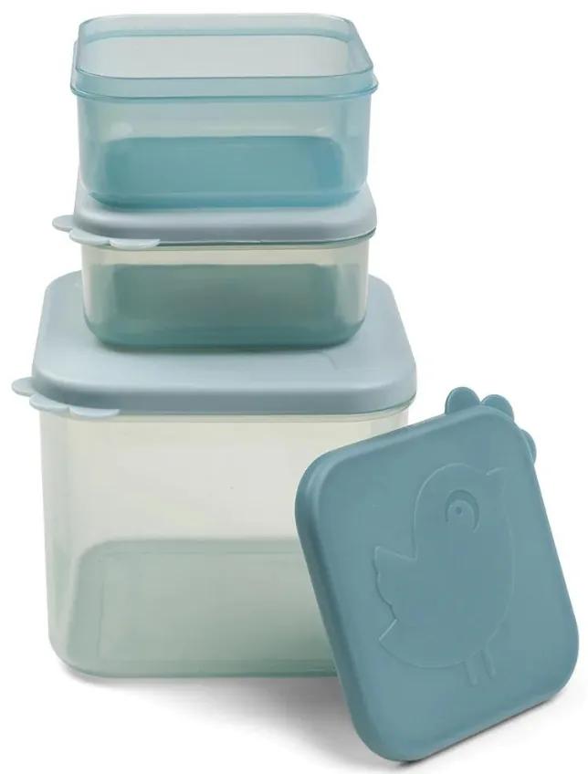 Sada modrých plastových potravinových boxů Done by Deer Elphee M