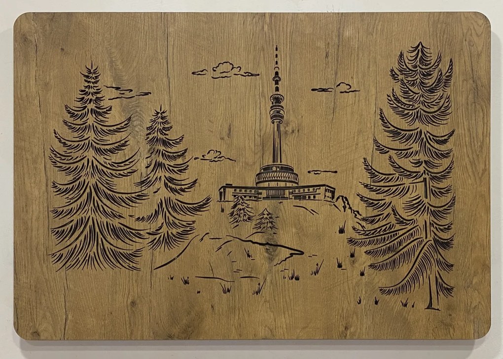 Li-Go "Praděd" světelný obraz 230V 90x62 cm provedení povrchu: bílá