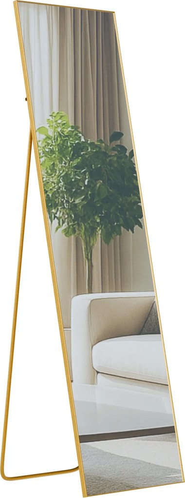 Zrcadlo Benicia 140x40 cm – zlatá lesklá