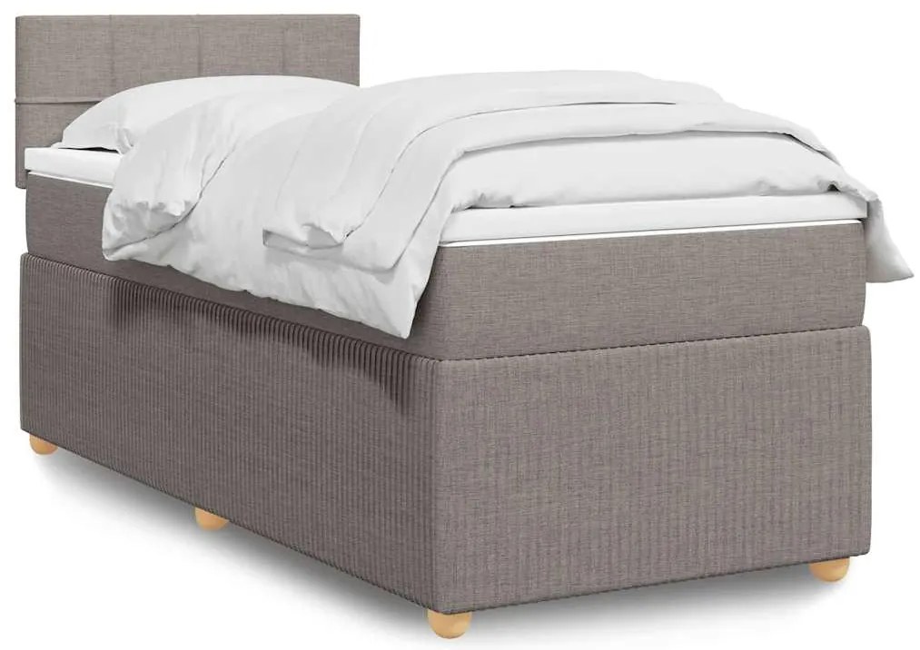 Box spring postel s matrací taupe 80x200 cm textil 3289587
