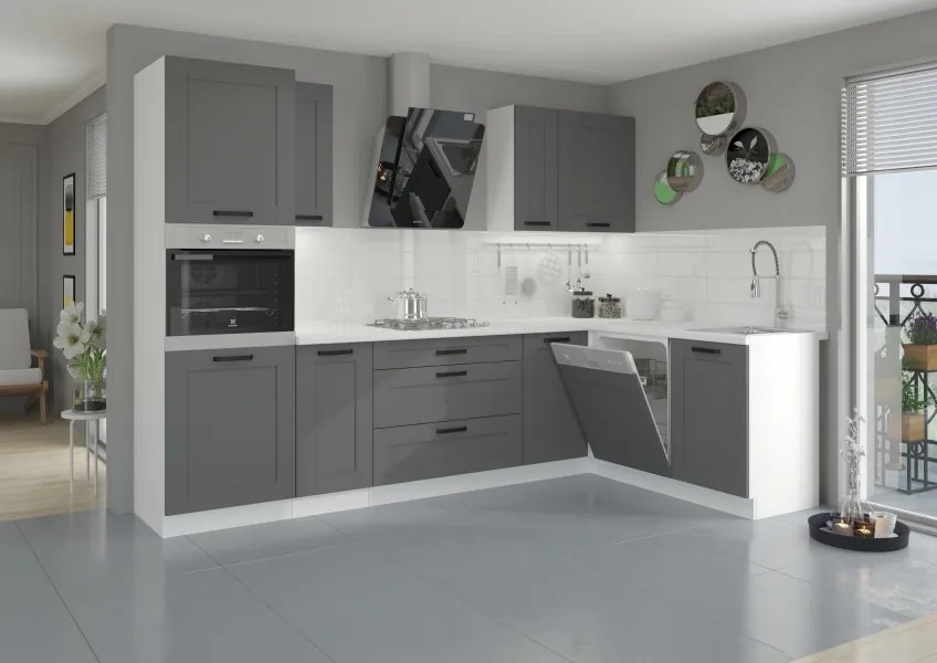 Kuchyňská skříňka LUNA 60x60 GN-72 2F (90°) korpus: bílá, barva dvířek: bílá
