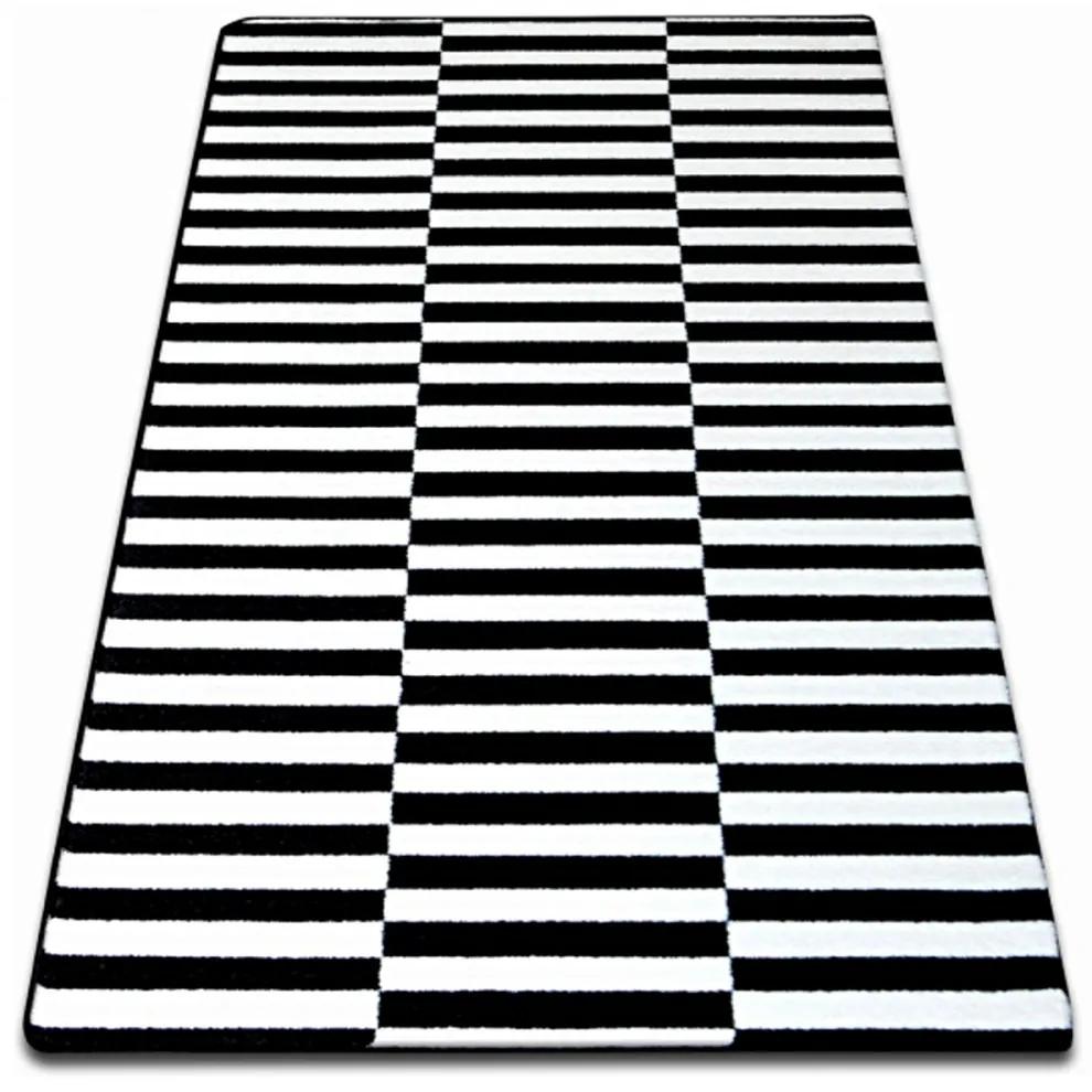 Kusový koberec Proužky černý, Velikosti 120x170cm