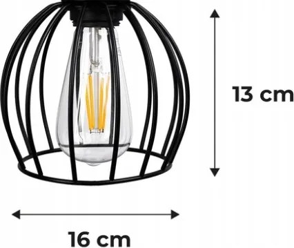 Stropní závěsné svítidlo LOFT 4x drátěná koule