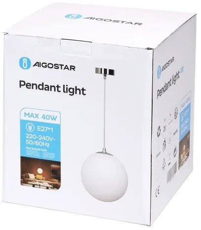 Aigostar - Lustr na lanku 1xE27/40W/230V pr. 20 cm