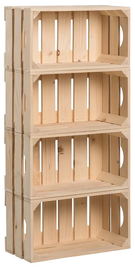 Dřevobox Bedýnkový regál 88 x 40 x 20 cm