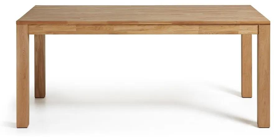 Jídelní rozkládací stůl z dubového dřeva Kave Home, 180 x 90 cm