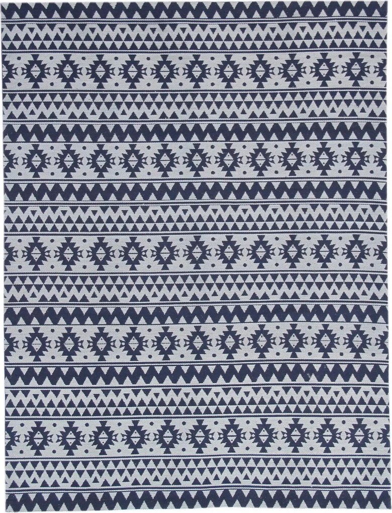 XXXLutz NAPLOCHO TKANÝ KOBEREC, 80/150 cm modrá Kayoom - Online Only koberce & rohožky - 005937160504