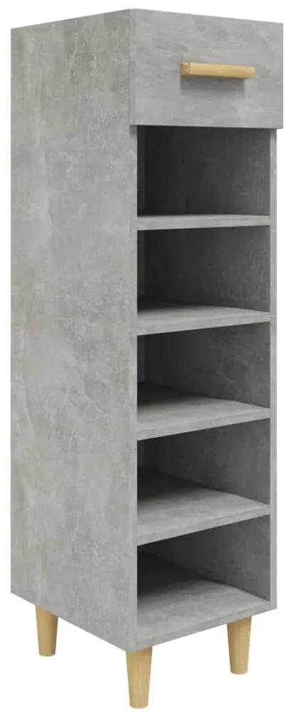 vidaXL Botník betonově šedý 30 x 35 x 105 cm kompozitní dřevo