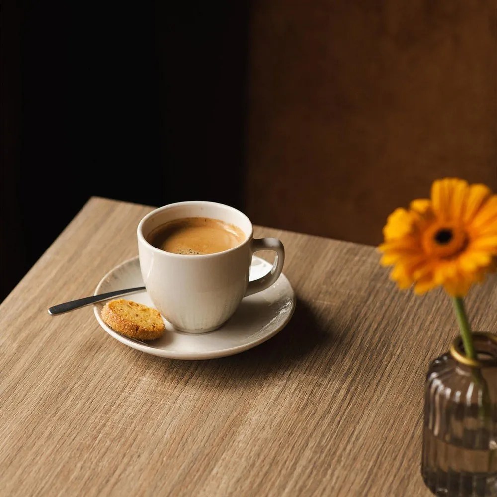 Světle šedý porcelánový šálek na cappuccino 200 ml Nuance – BonBistro