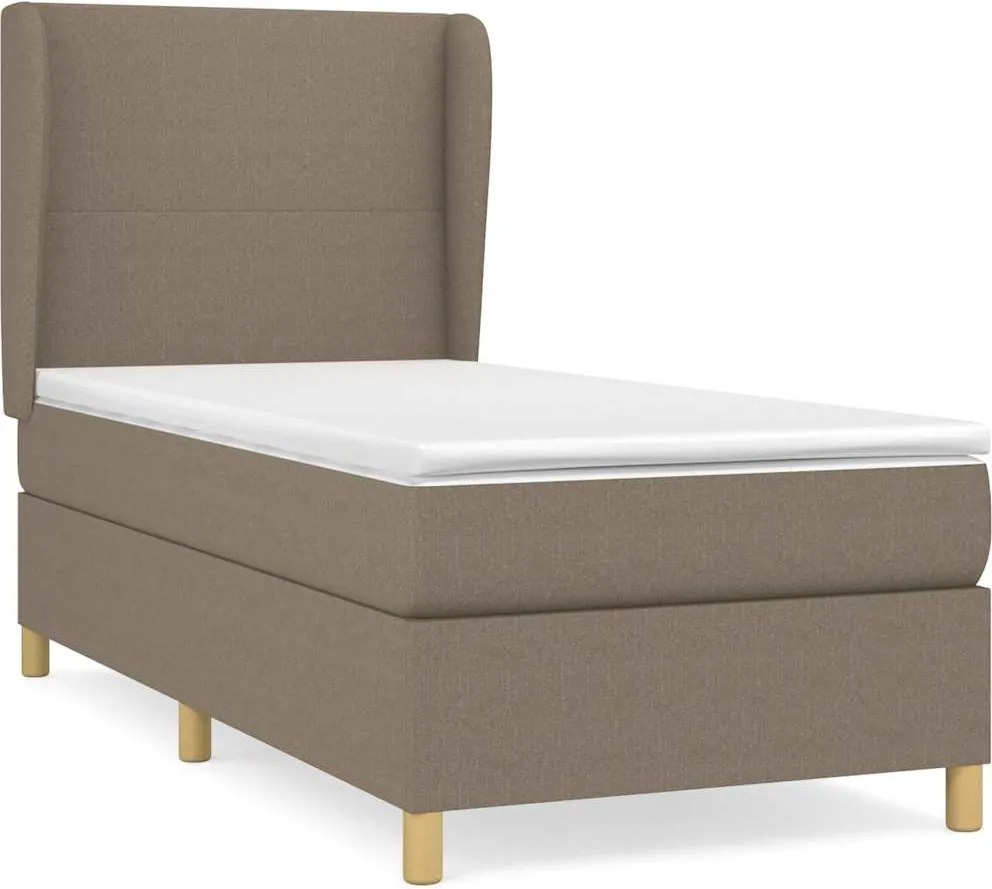 Box spring postel s matrací taupe 90x200 cm textil 3128337