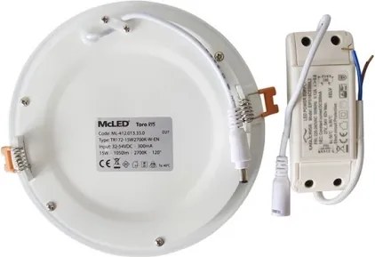 LED podhledové svítidlo McLED TORO R15 TR172-15W2700K-W-EN teplá bílá ML-412.013.33.0