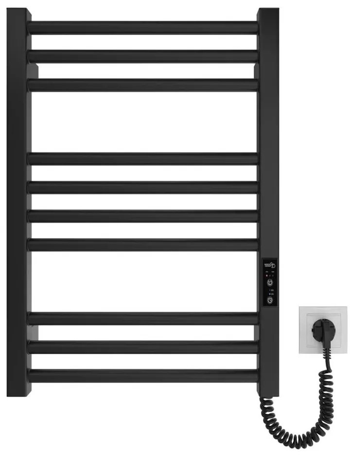 Koupelnový žebříkový radiátor HF DERBY 100W/230V 57x43 cm černá