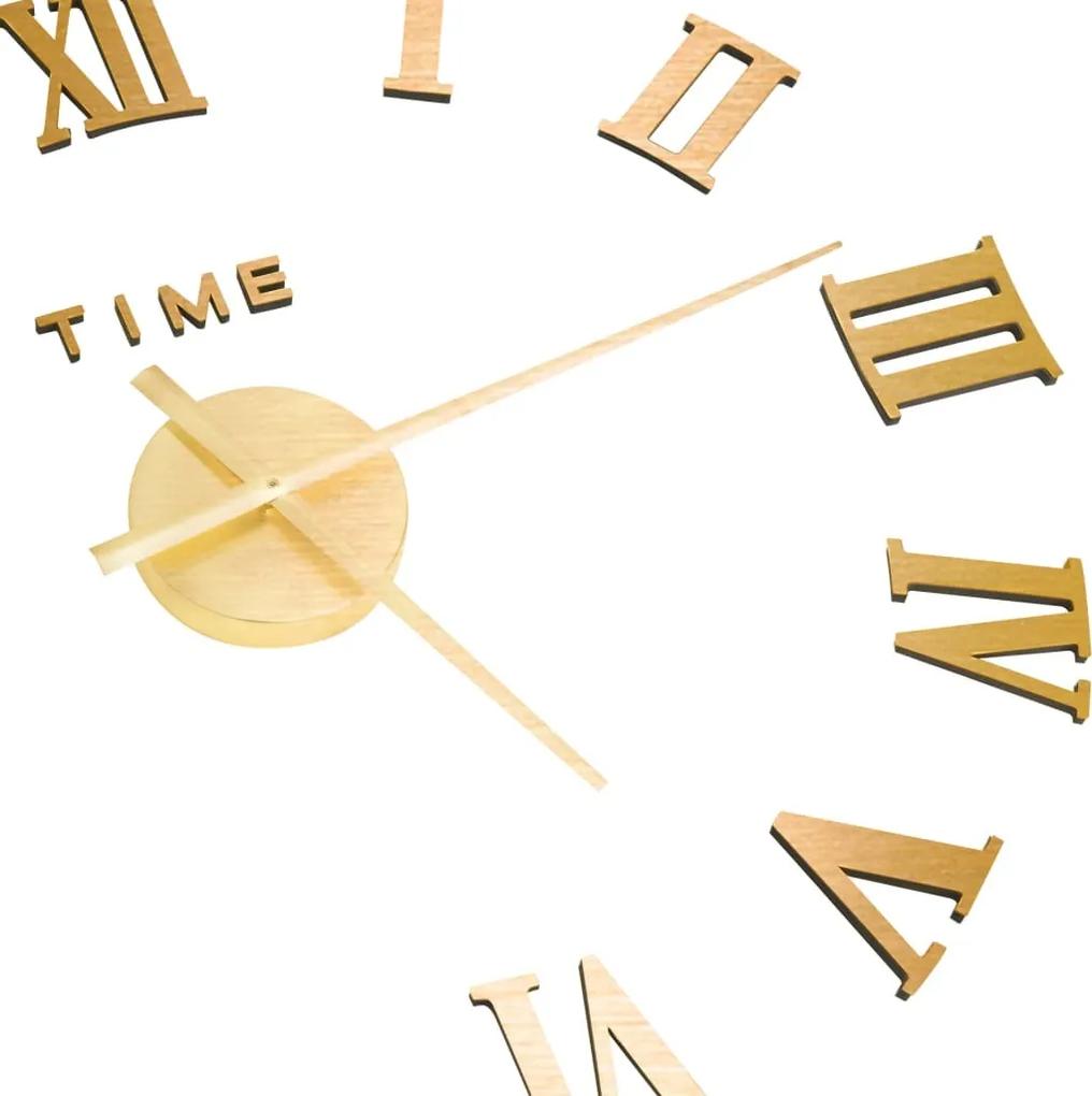 vidaXL 3D nástěnné hodiny moderní design 100 cm XXL [325160] Barva: zlatá
