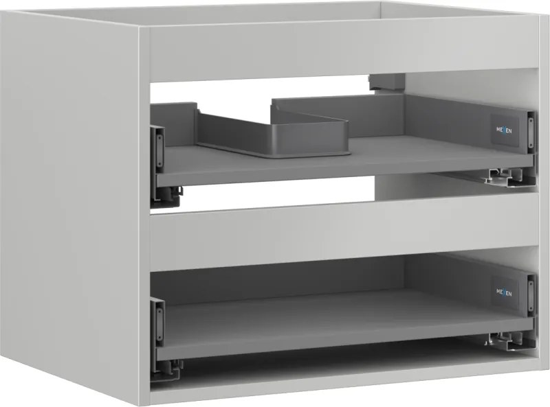 Mexen Box-A, závěsná skříňka 60 cm, 2 zásuvky, matná šedá, 91AX0-0600-470-2-62