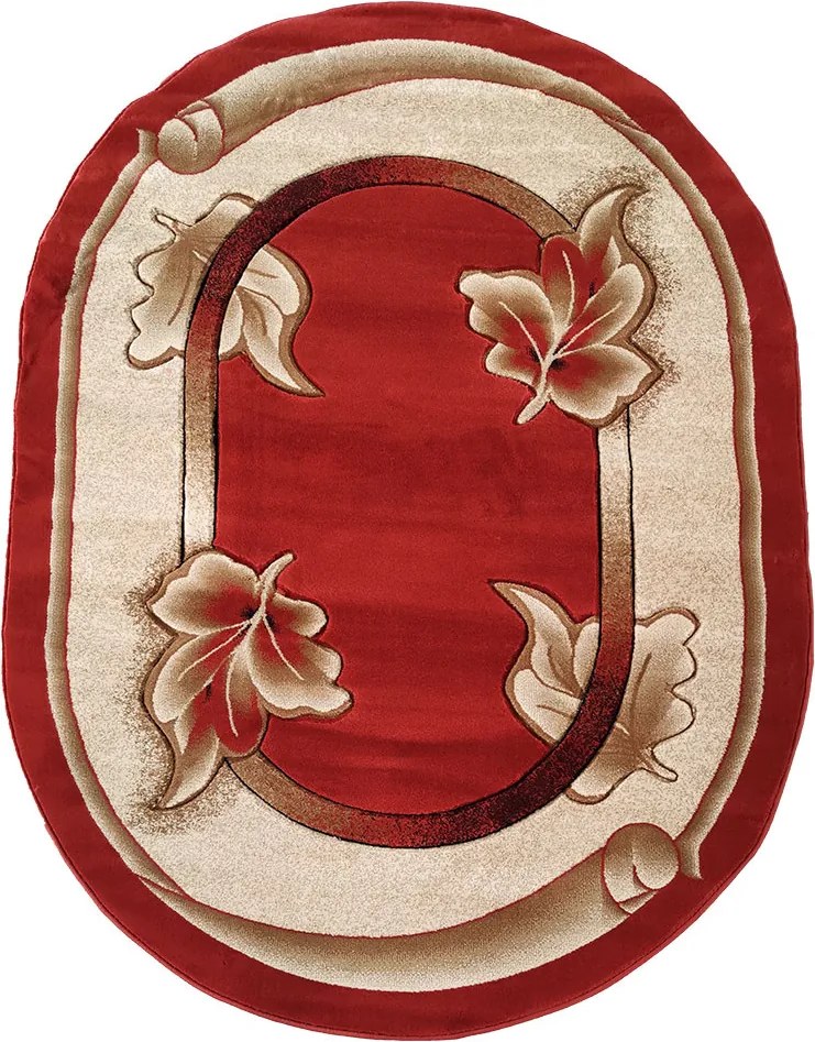 BE Koberec Adora 7014 TERRA - hnědý oválný Rozměr: 140x190 cm