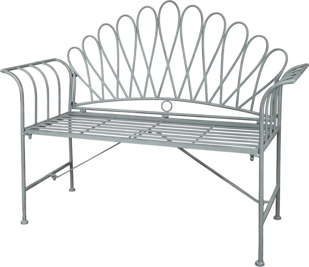 Modrá zahradní lavice La Mointré - 124*46*98 cm