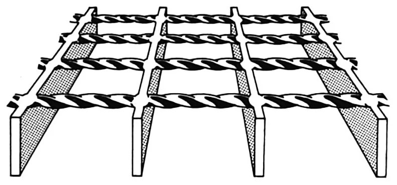 Ocelový podlahový rošt 90 x 100 x 3 cm, stříbrná