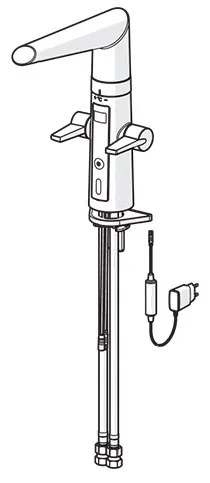 Hansa Kuchyňská bezdotyková elektronická baterie s otočným výtokovým ramínkem HANSAFIT HYBRID, 230 / 5 V 65232213