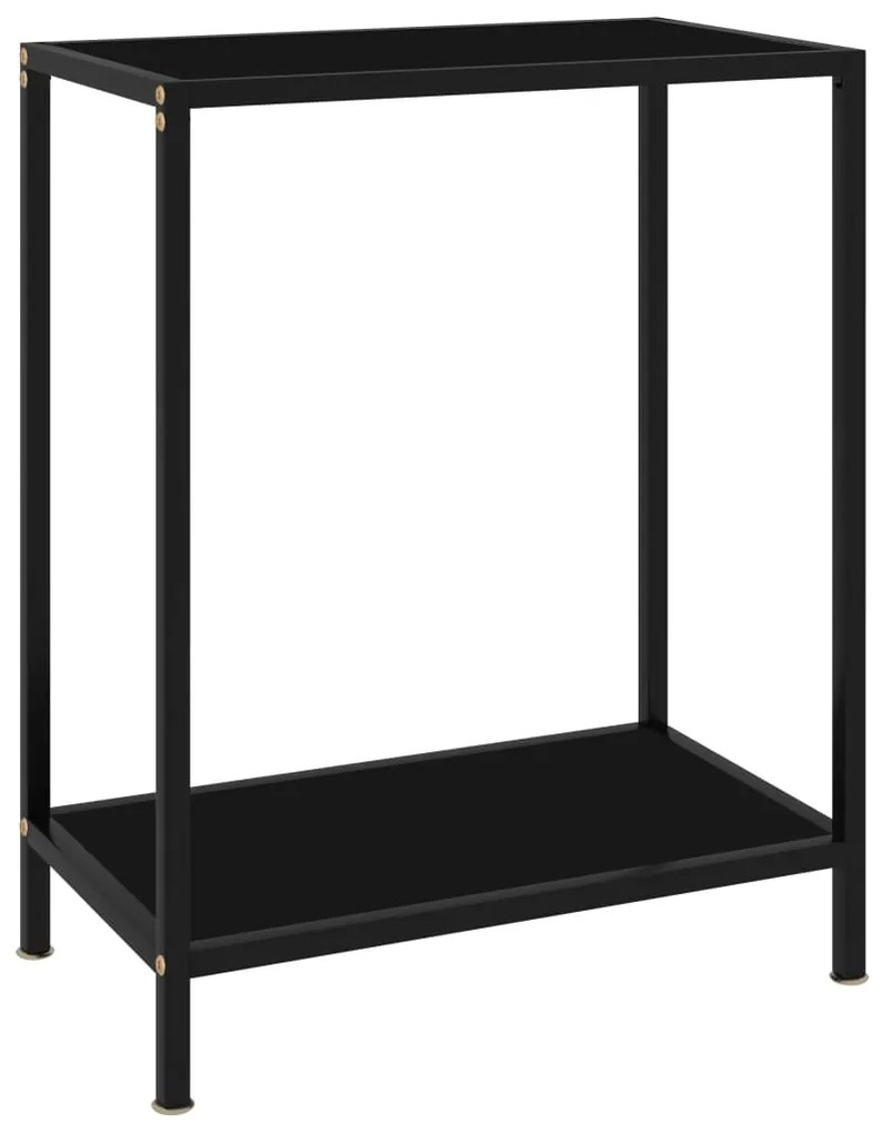 322828 vidaXL Konzolový stolek černý 60 x 35 x 75 cm tvrzené sklo
