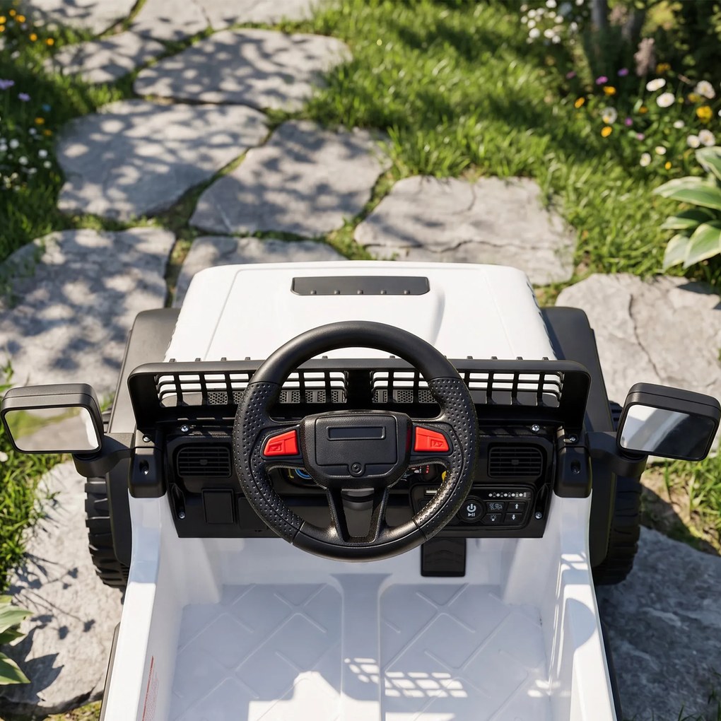 AIYAPLAY dětské elektrické auto 12V, elektrické auto pro děti s dálkovým ovládáním, lithiová baterie, 2 motory, plynulý rozjezd, 4-kolová odpružená k…