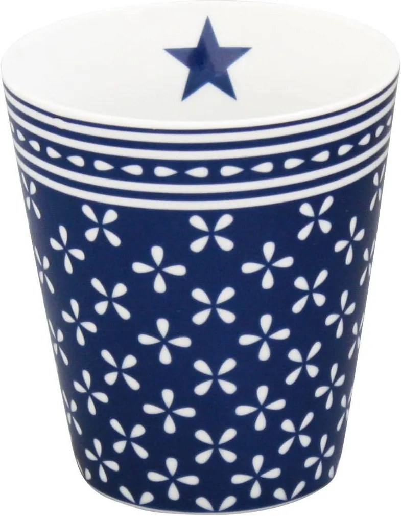 Krasilnikoff Latte hrneček Daisy Blue, modrá barva, porcelán 300 ml