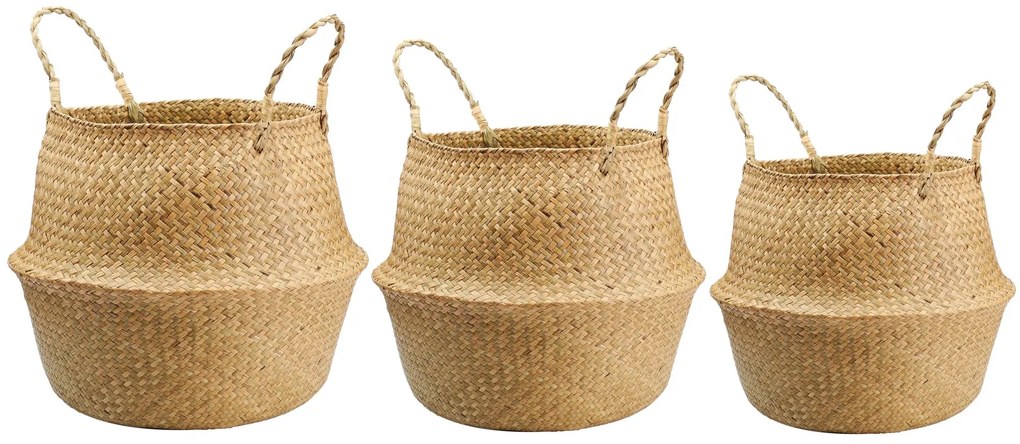 Tutumi, sada přírodních košů Boho 3ks 322161, hnědá, HOM-06668