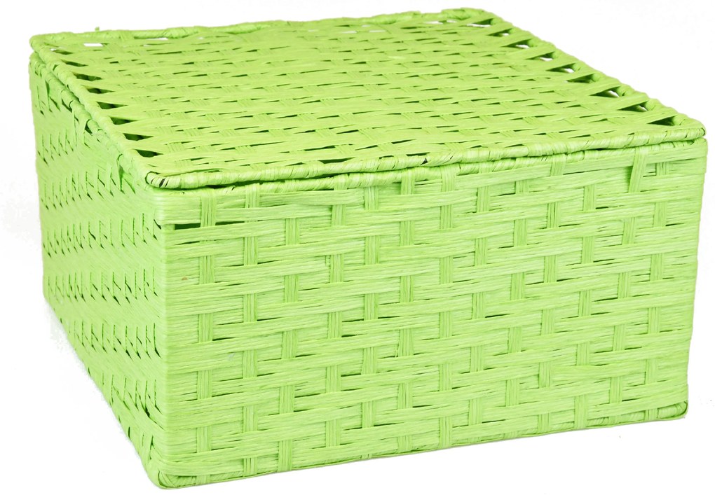 Vingo Sada 3 úložných boxů s víkem zelených